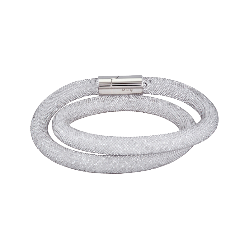 AzuraMart - Swarovski Stardust Bracelet - White - 40 Cm - 5159279