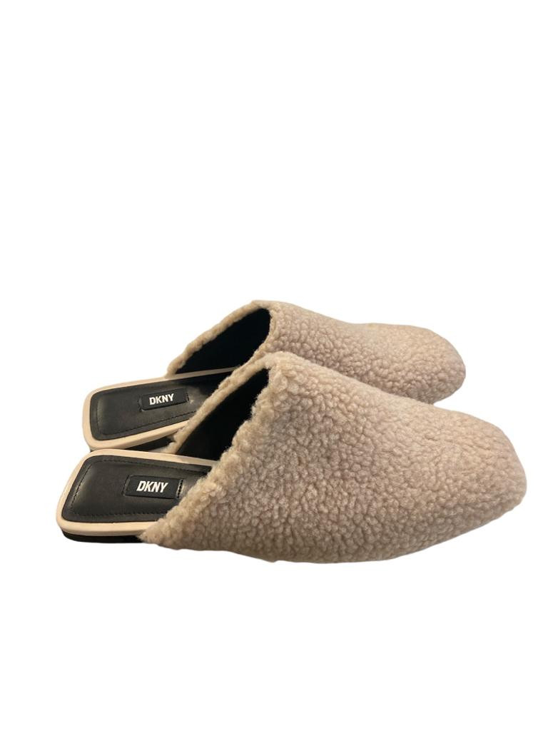AzuraMart - DKNY Slides - Sherpa Shearling Ivory - UK 6 / US 8.5