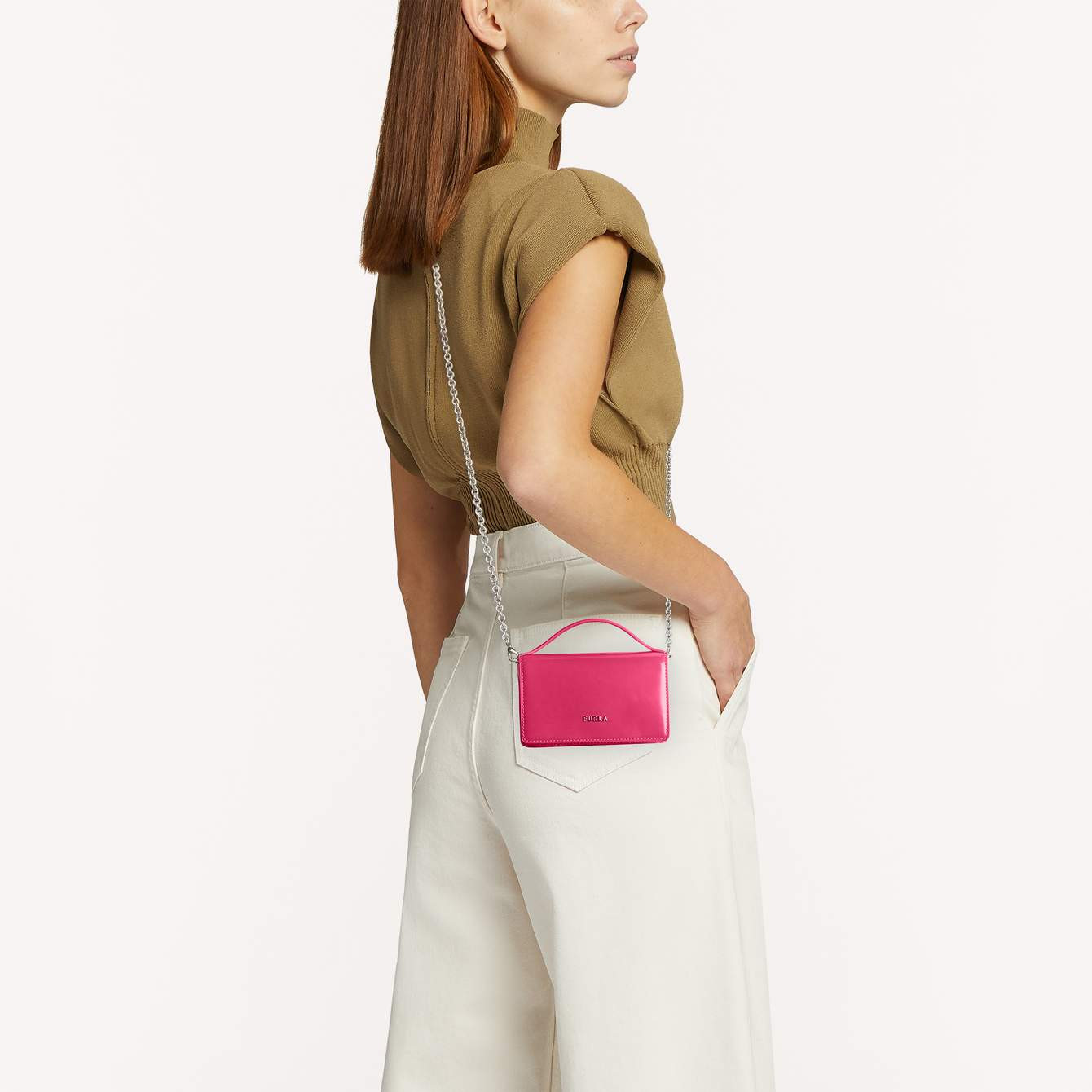 AzuraMart - Furla Splendida Crossbody - Peonia Fuxio/Barolo - Micro