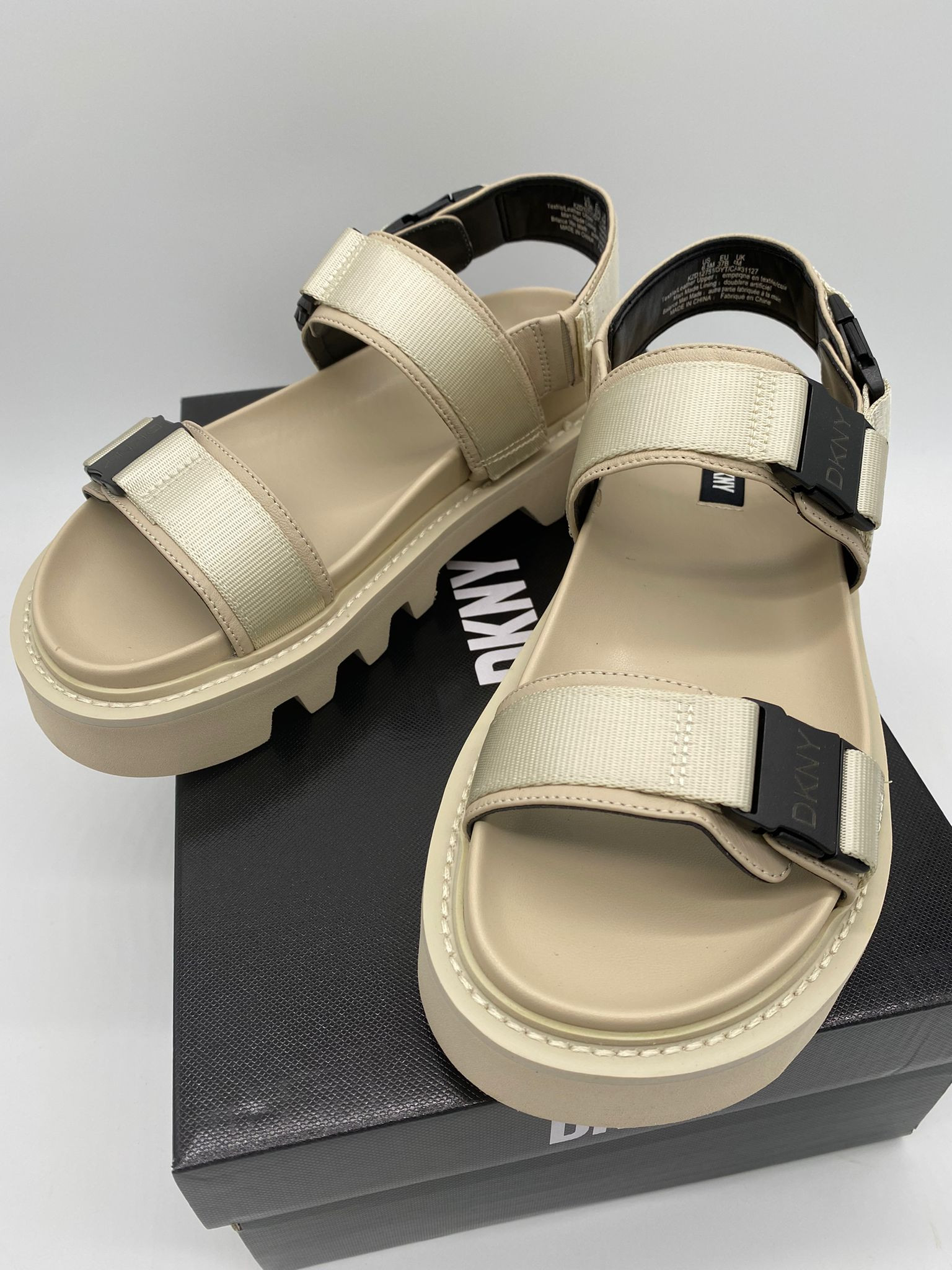 AzuraMart - DKNY Buckle Sport Sandal - KZD12751/Dream Nappa/Stone - US ...