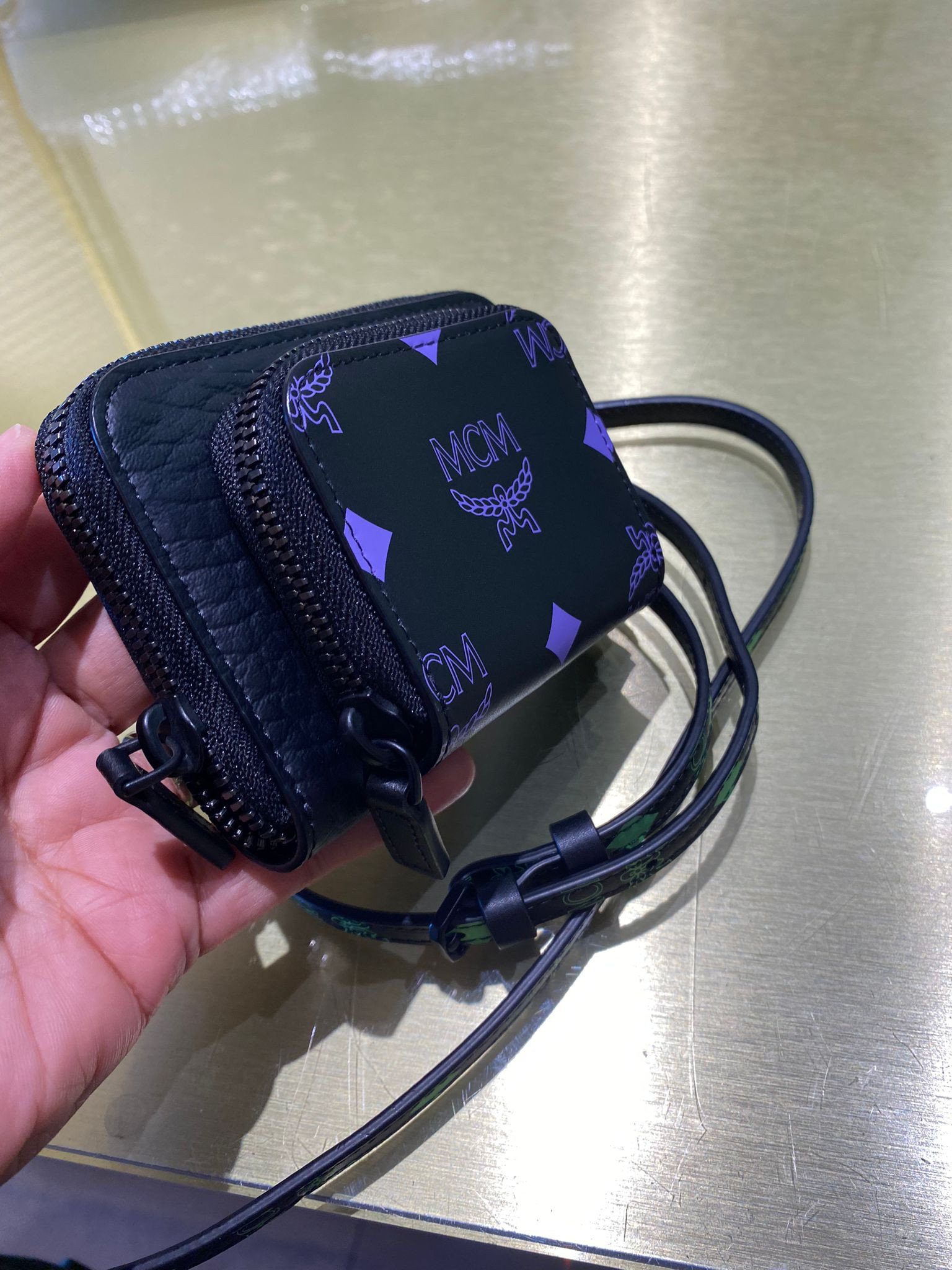 AzuraMart - MCM Color Splash Lg Zipped Wallet Crossbody - Micro ...