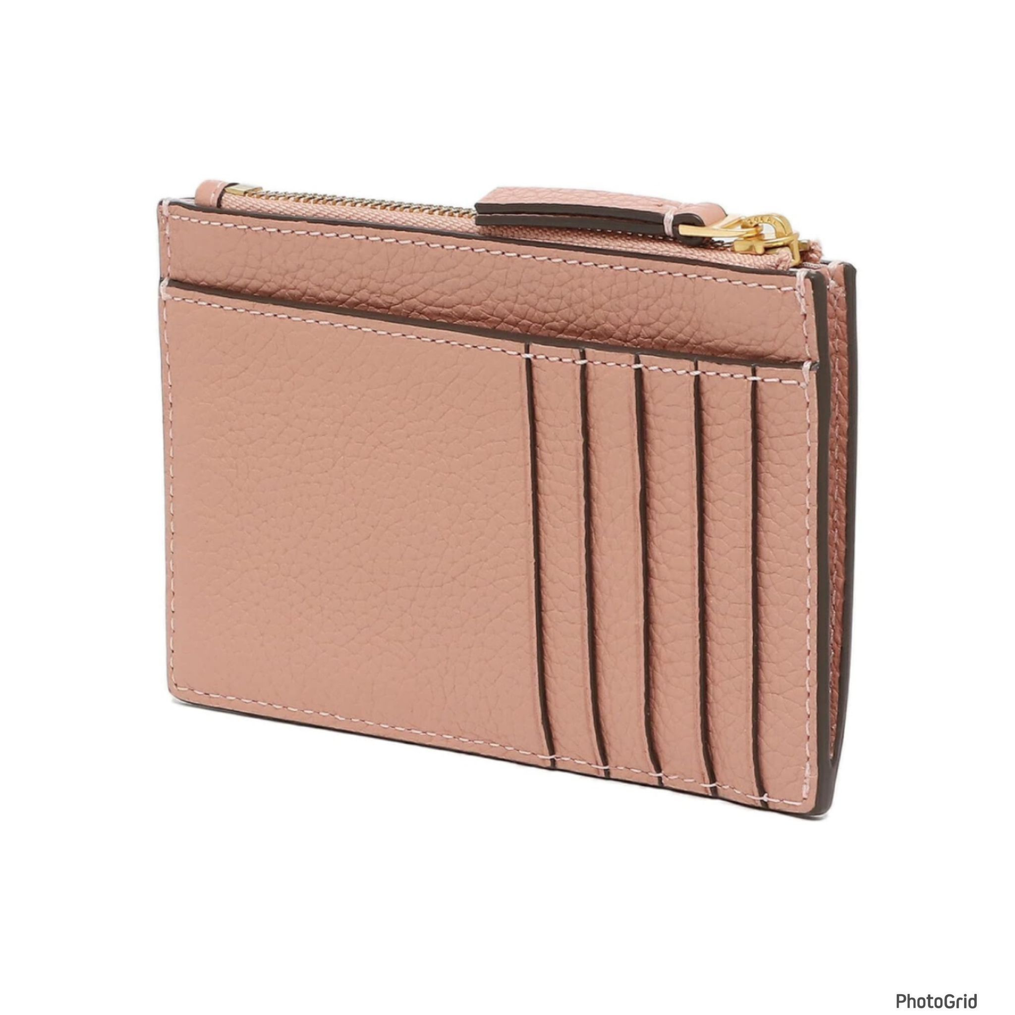 AzuraMart - Tory Burch Britten Zip Card Case - Shell Pink - 15 x 10 CM ...
