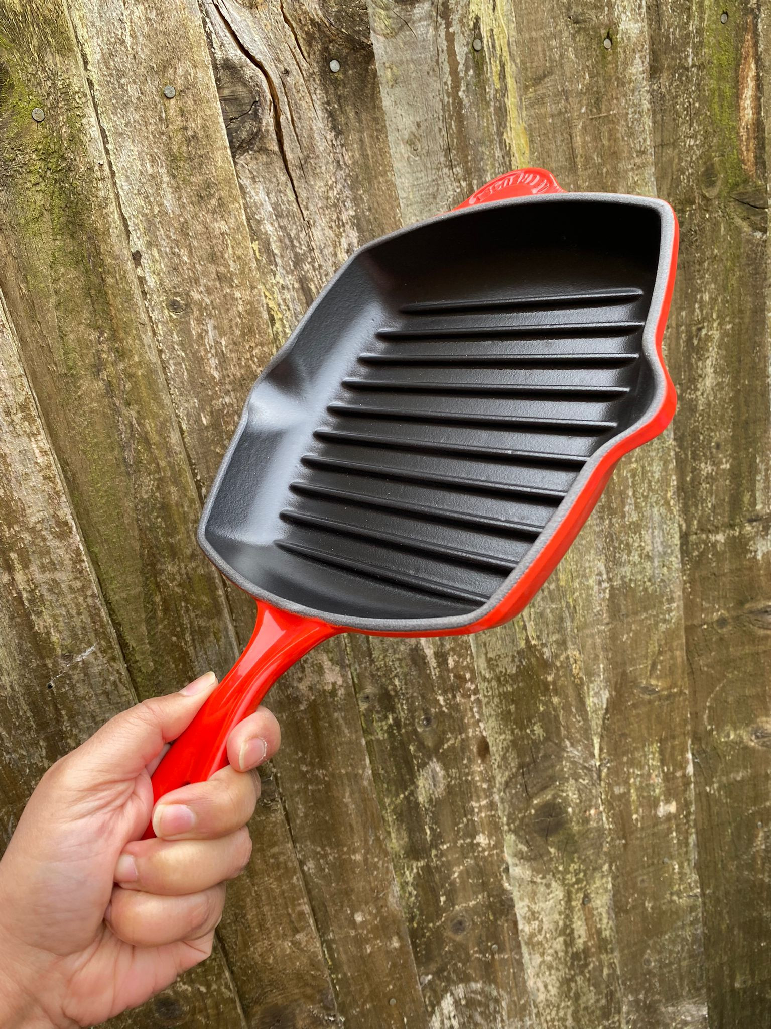 AzuraMart - Le Creuset Square Skillet Grill - Cerise - 20cm